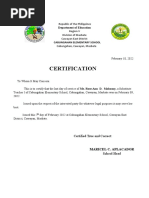 Certification of First Day of Service | PDF