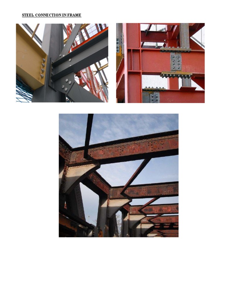 Steel Beam Connection Types Explained | PDF | Beam (Structure) | Rivet