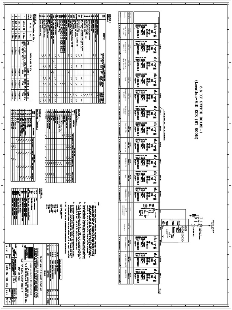 SLD of 6.6kv Switch Board-1 (r5) 1 of 5 (Jsw-hsm2 | PDF | Electrical ...