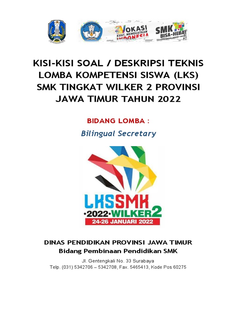 KISI2 SOAL LKS Final | PDF