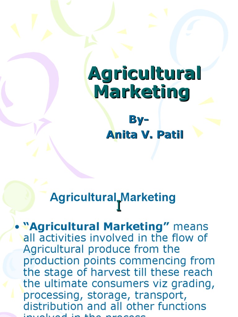 Agricultural Marketing | PDF