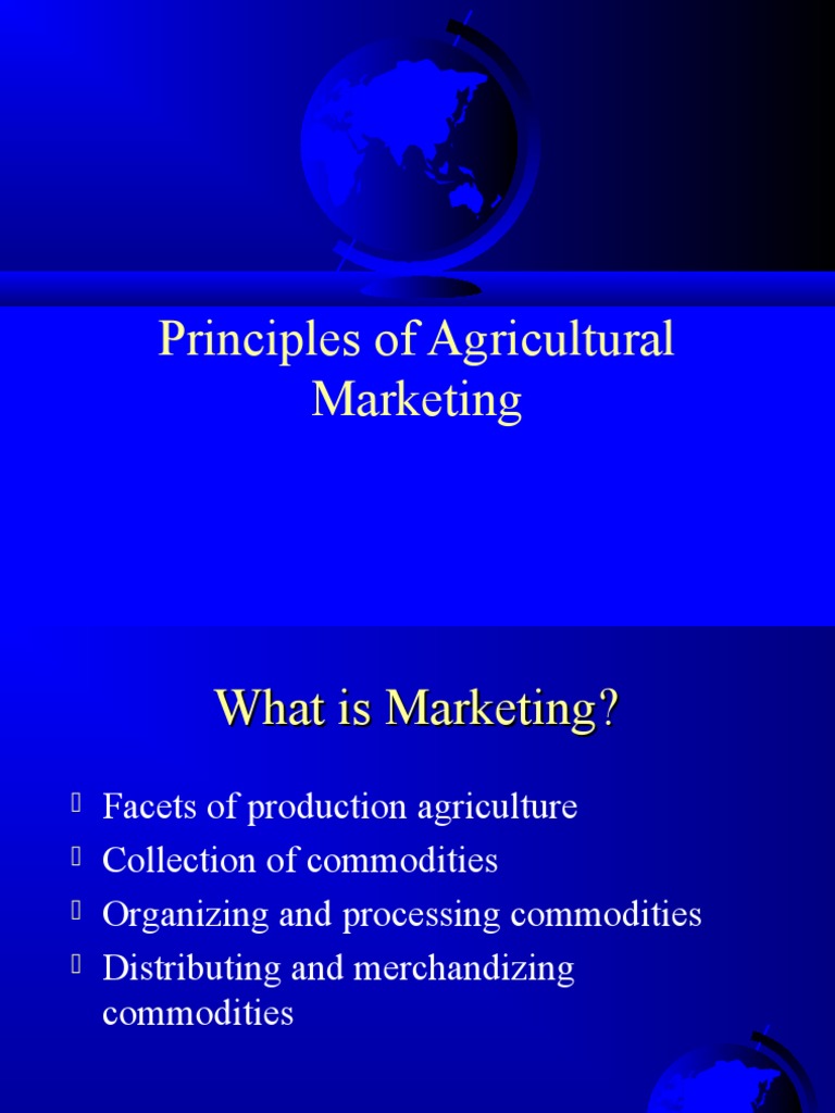 Principles of Agricultural Marketing | PDF | Marketing | Utility