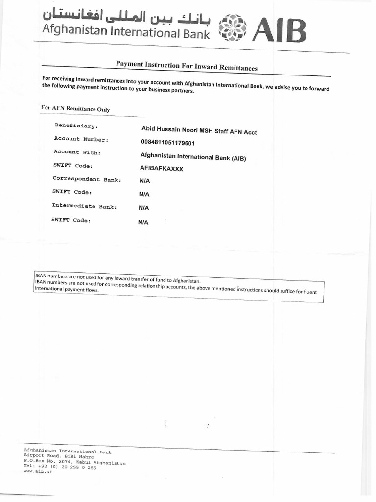 1 - Abid Hussain Noori Bank Account Details | PDF