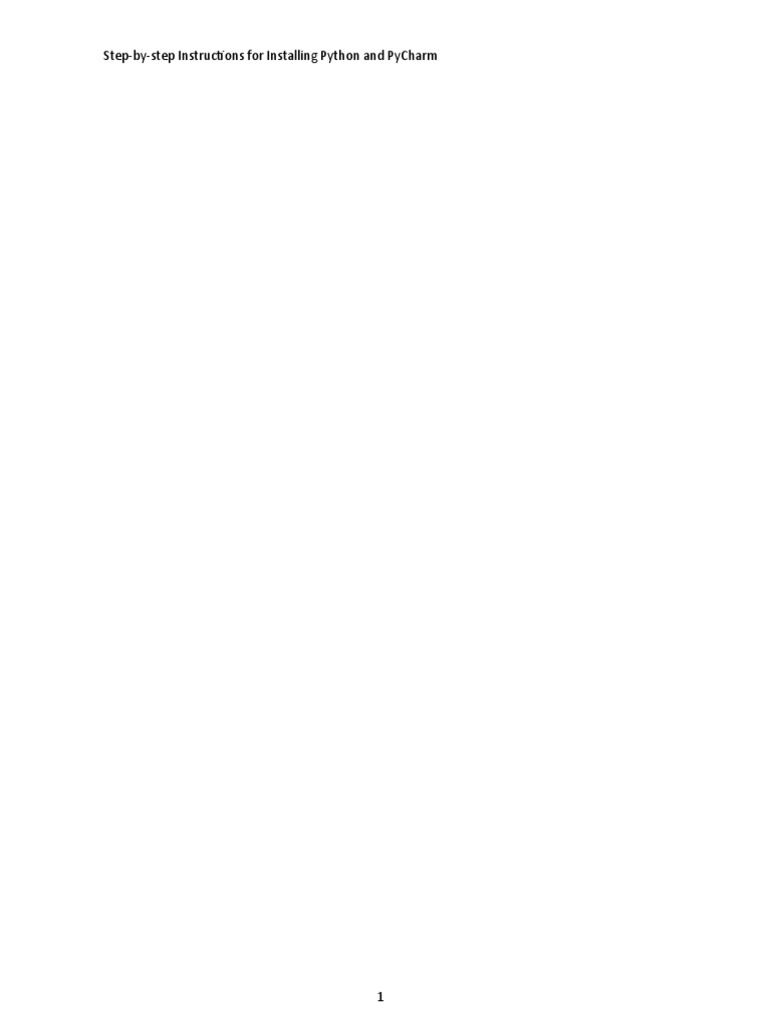 Installation Guide Pycharm | PDF | Python (Programming Language) | Microsoft Windows