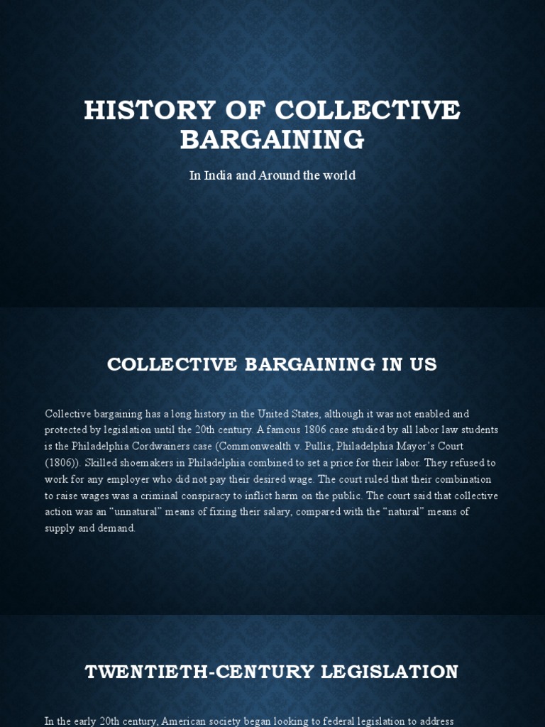 History of Collective Bargaining | PDF | Collective Bargaining ...