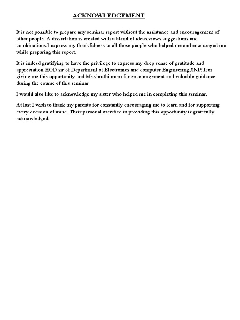 Acknowledge Ment | PDF