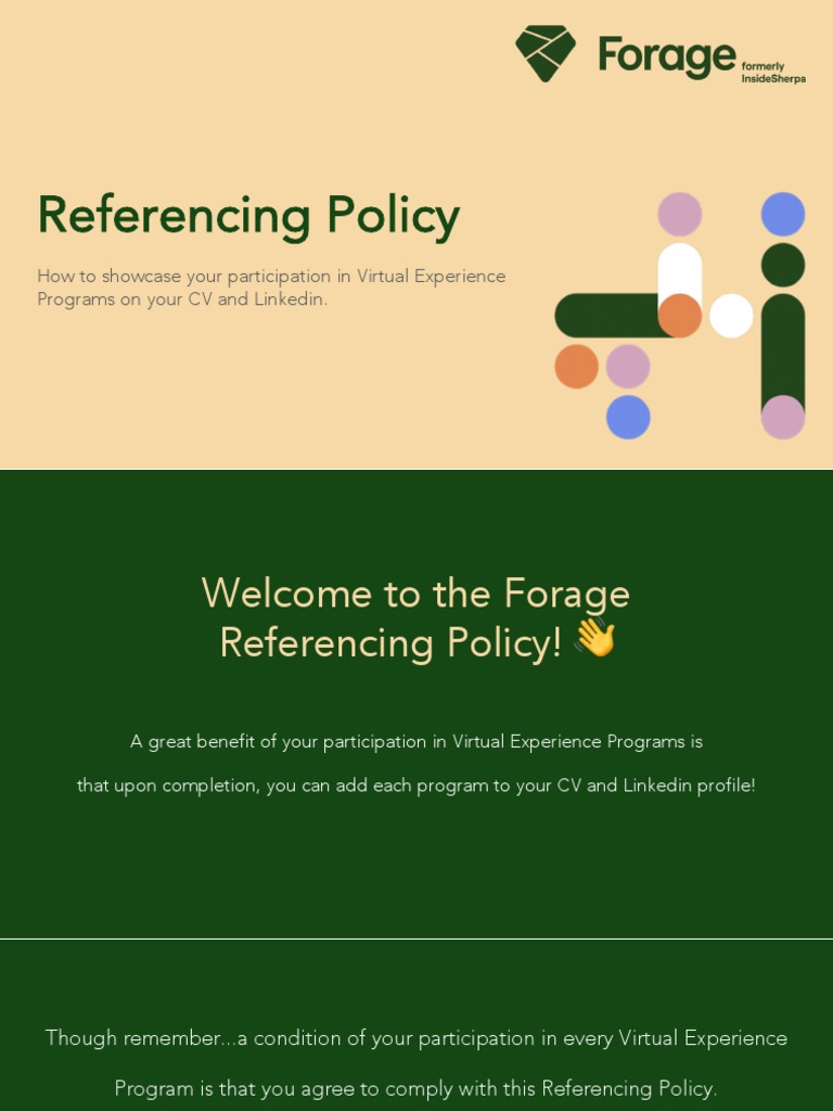 Referencing Policy: How To Showcase Your Participation in Virtual ...