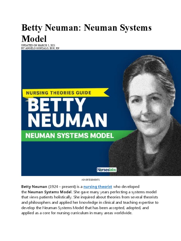 Betty Neuman | PDF | Stress (Biology) | Nursing