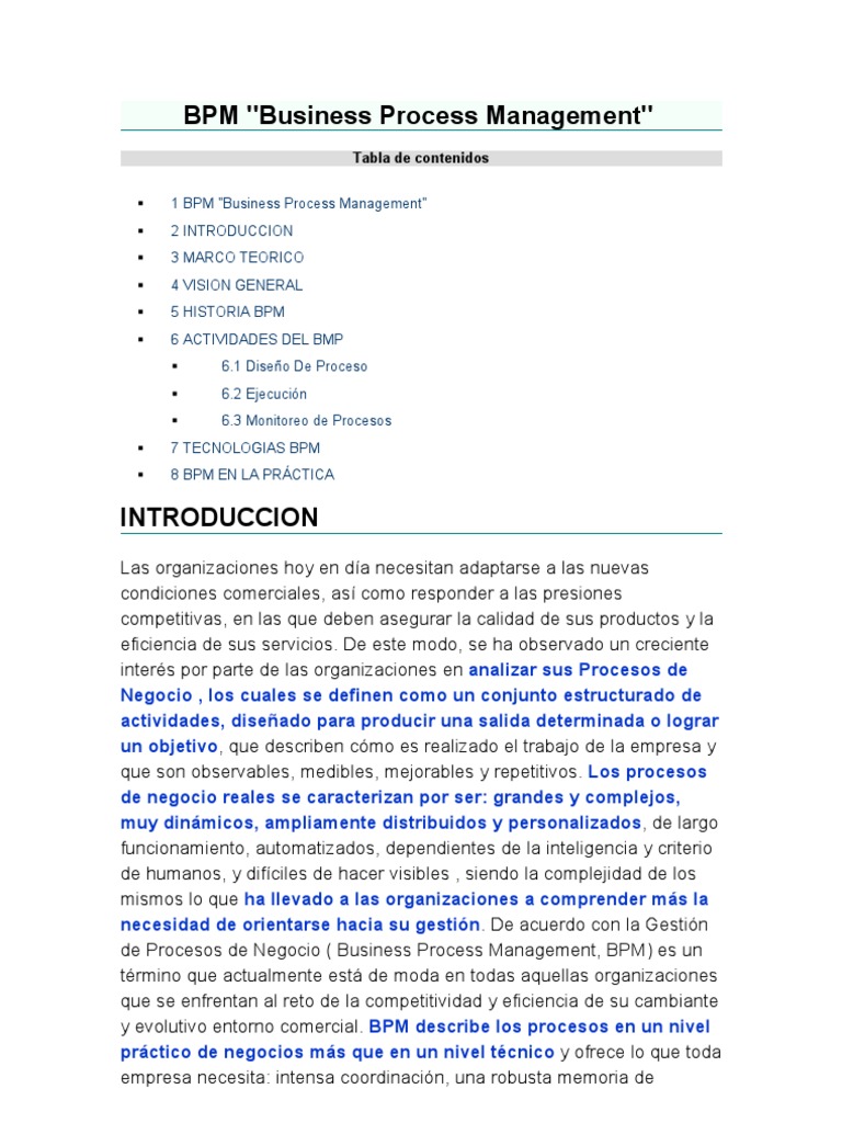 BPM Business Process Management | PDF | Procesos de negocio | Software