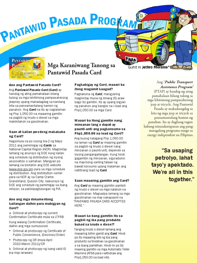 Pantawid Pasada Program | PDF