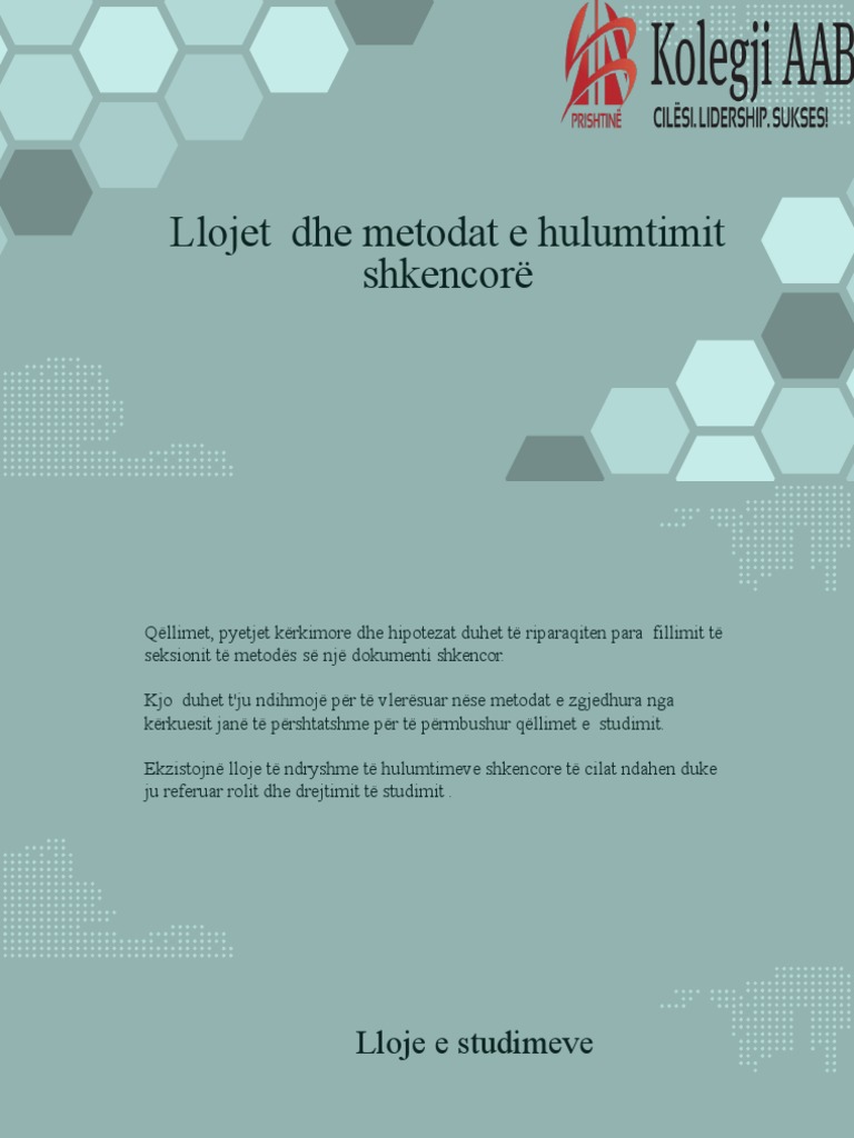 Llojet Dhe Metodat e Hulumtimit Shkencorë | PDF
