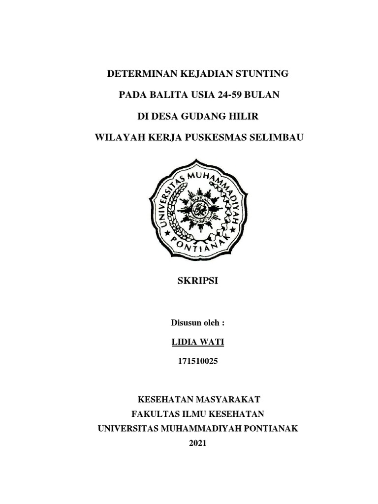 Bismillah Skripsi Lidia Wati Determinan Kejadian Stunting (Edit) | PDF
