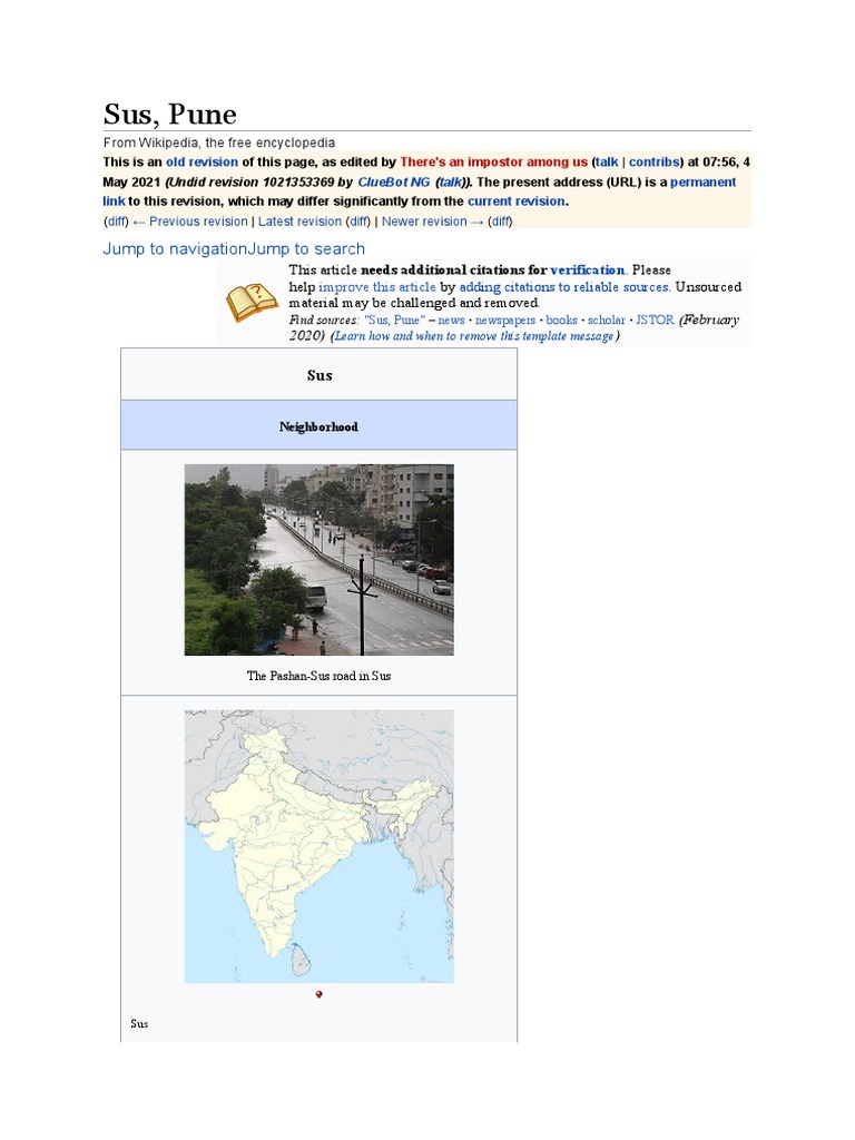 Sus, Pune: Jump To Navigationjump To Search | PDF