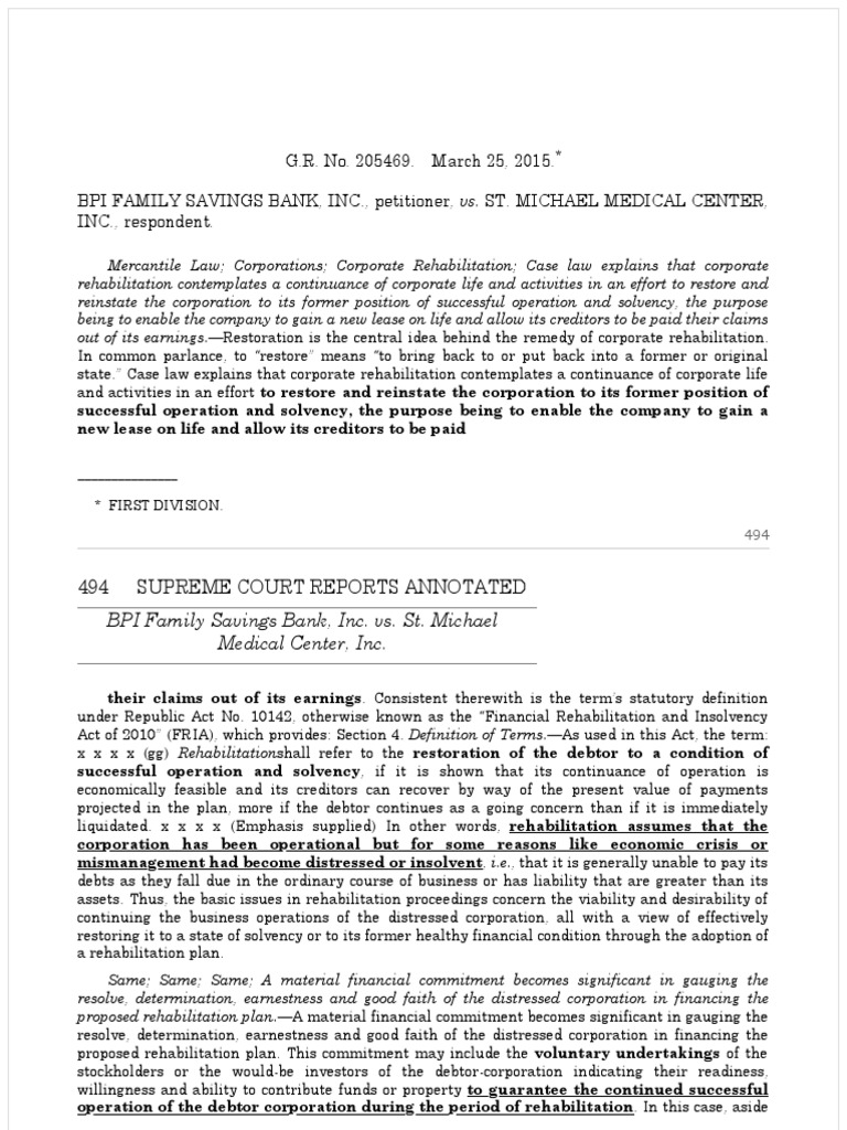 6 BPI Family Savings Bank v. St. Michael Medical Center | PDF ...