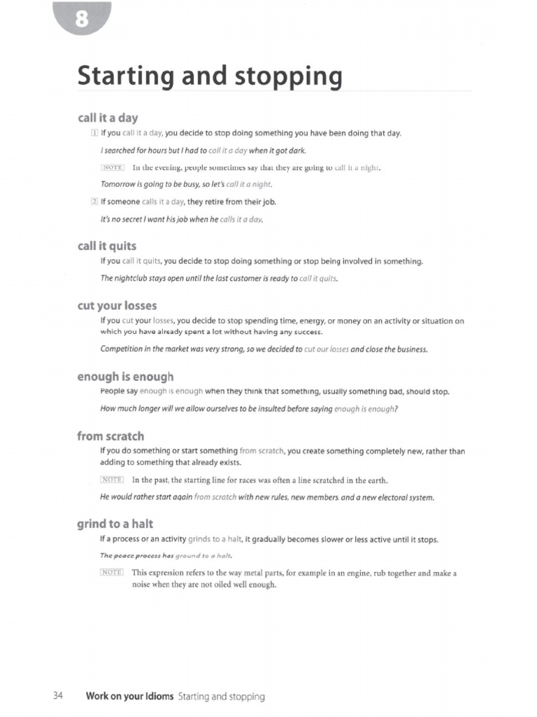 Idioms - 1 Exercise | PDF