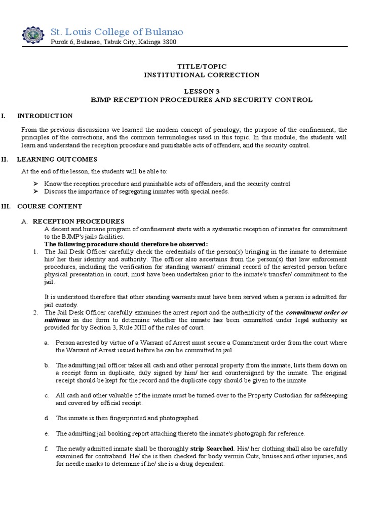 Module 3 (Coad 11) | PDF | Prison | Remand (Detention)