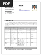 Sunil Resume 1 | PDF | Career & Growth