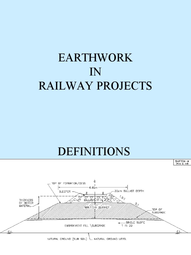 Earth Work in Railway | PDF | Track (Rail Transport) | Friction