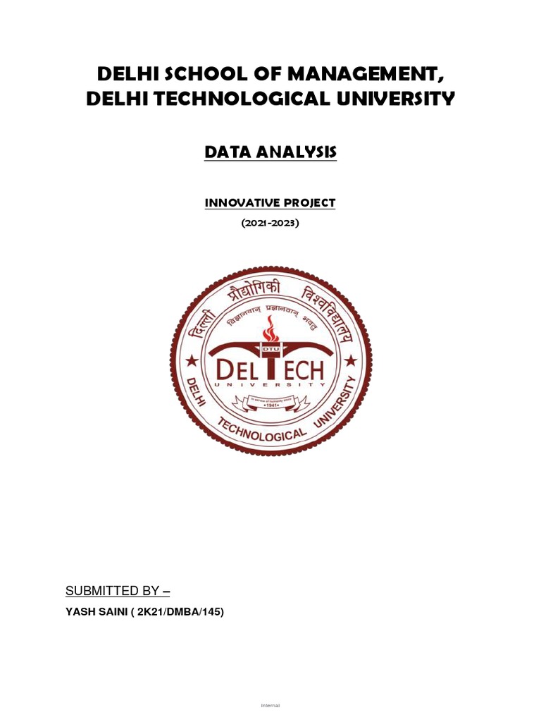 Data Analysis Innovative Project | PDF | Errors And Residuals ...