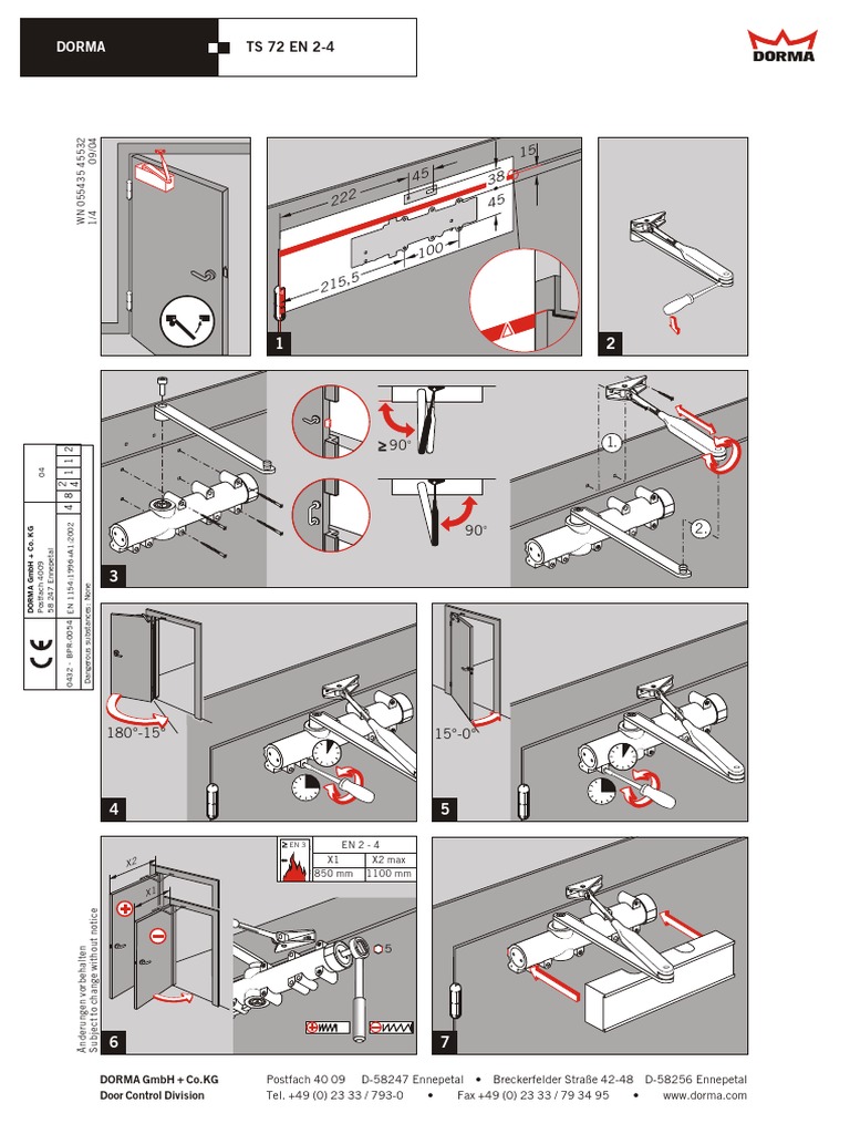 Dorma TS 72 Door Closer | PDF