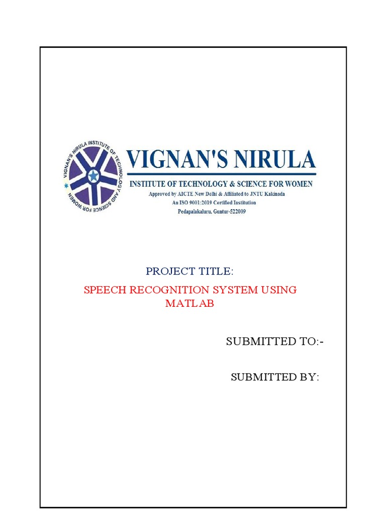 Speech Recognition System Using Matlab | PDF | Speech Recognition ...