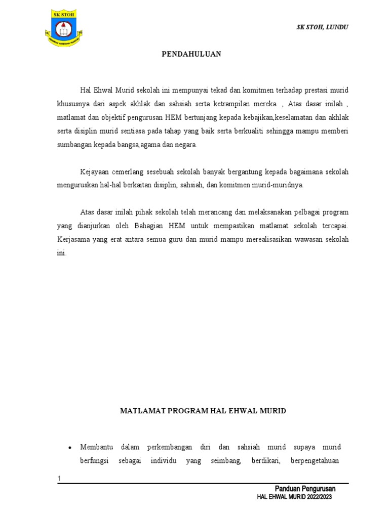 Buku Pengurusan Hem | PDF