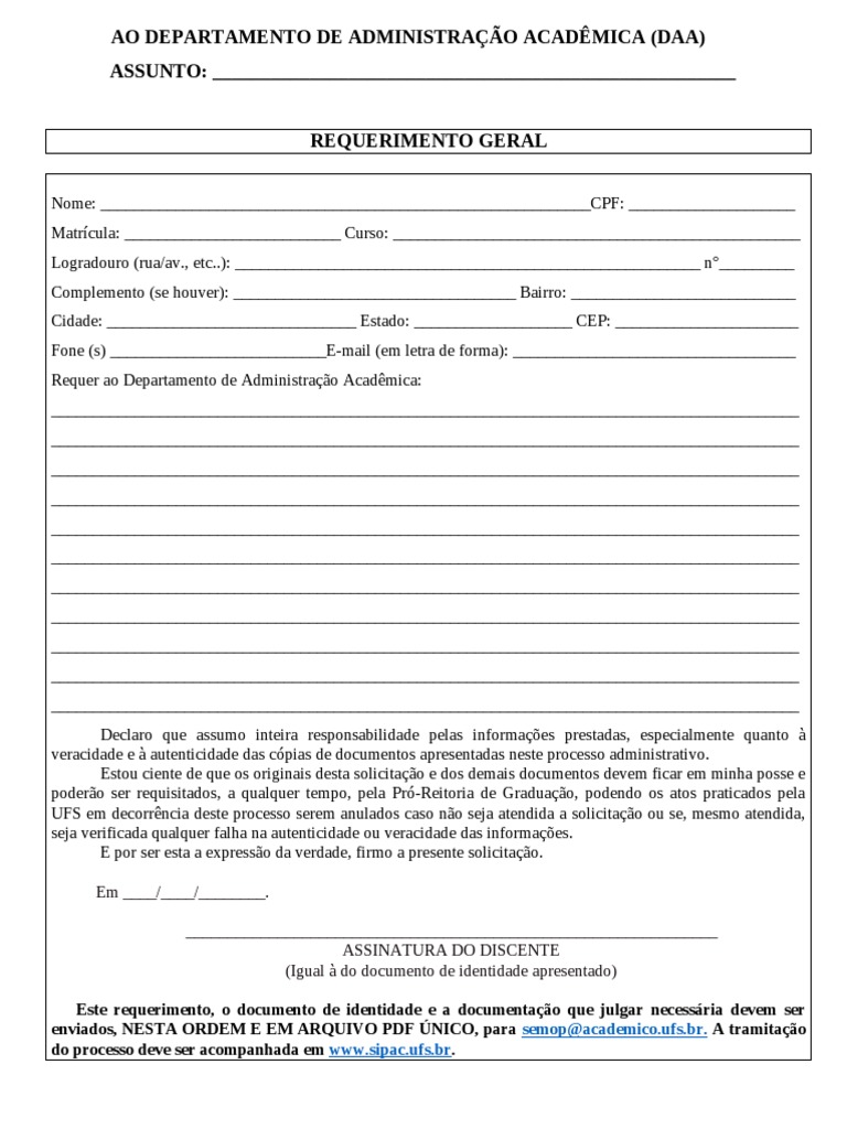 Requerimento Geral | PDF