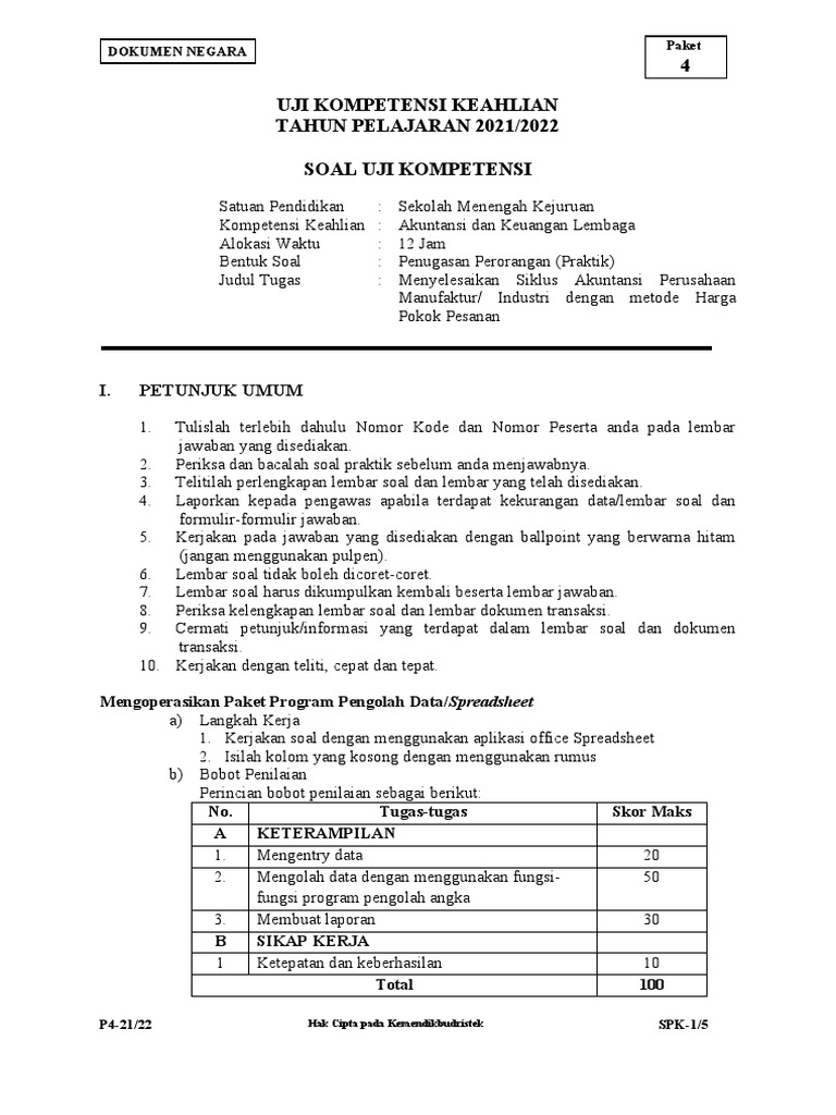 Soal Spreadsheet-1 | PDF