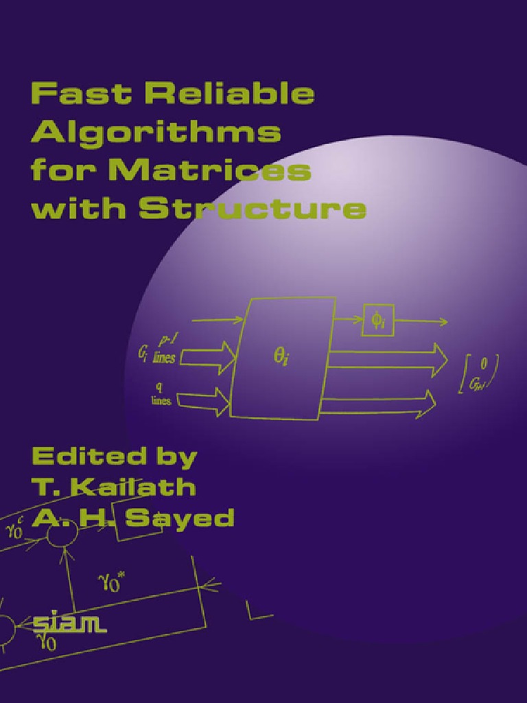Fast Reliable Algorithms For Matrices With Structure-Ed Kailith-Sayed | PDF | Matrix ...