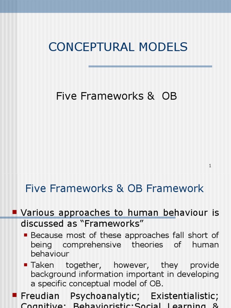 Conceptural Models: Five Frameworks & OB | PDF | Id | Psychoanalysis
