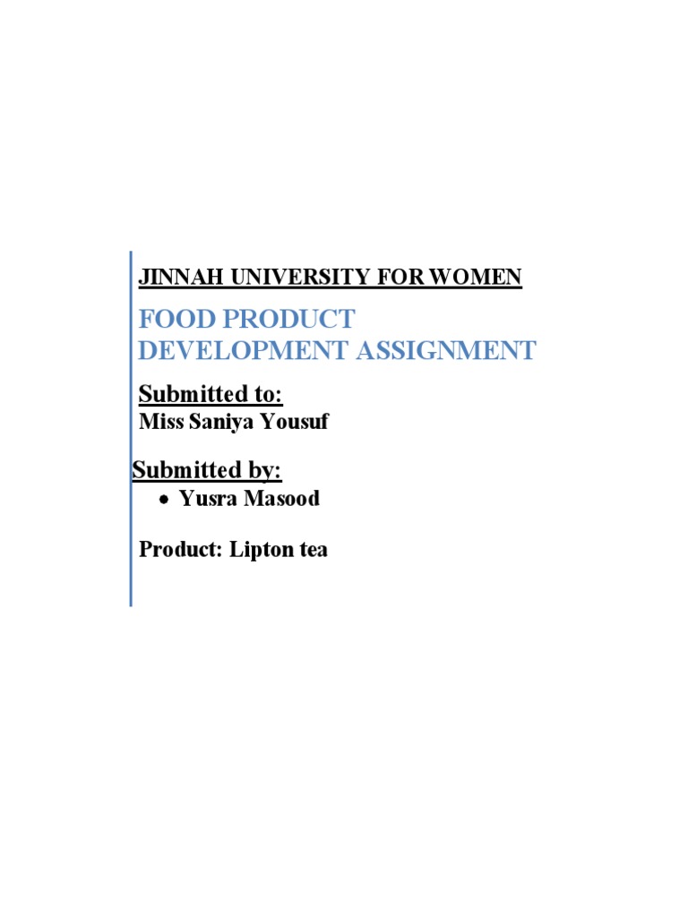 Lipton Tea Assignment | PDF | Tea