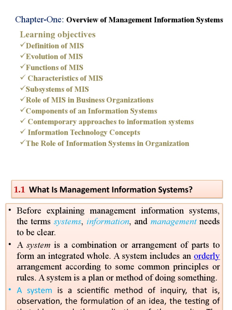 MIS-Ch01 Class | PDF | Information System | Information