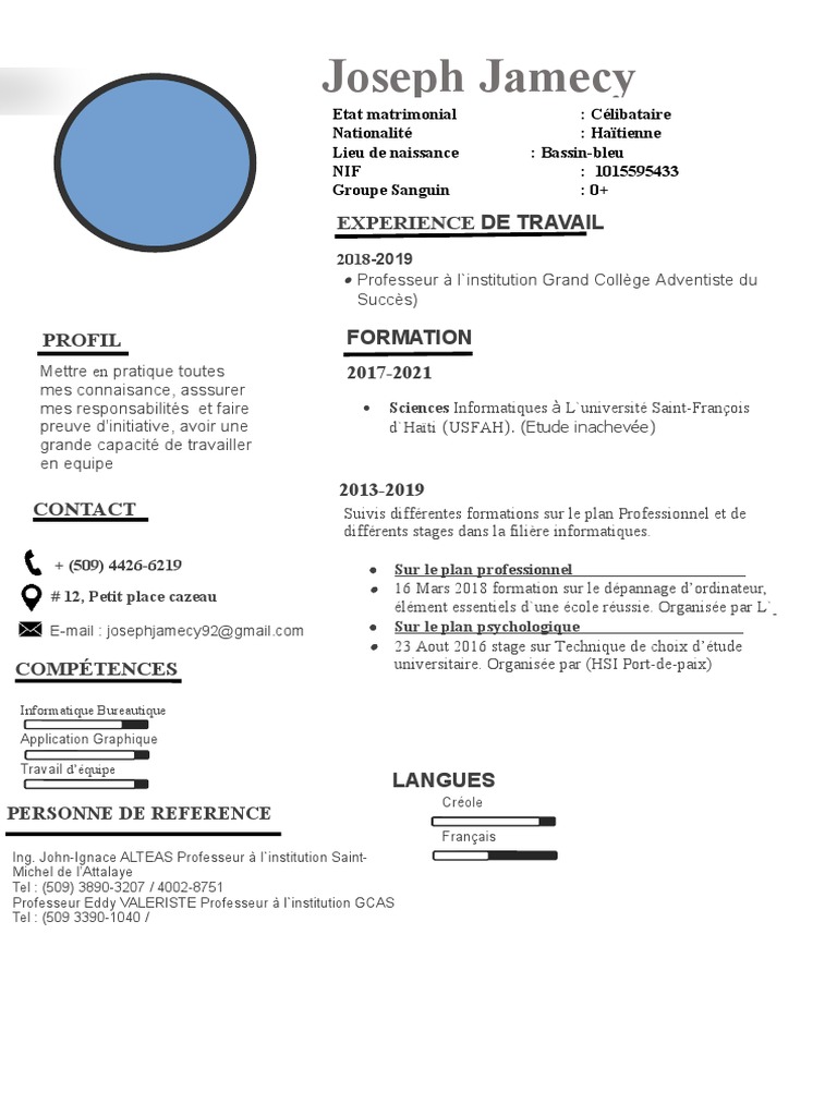 73 Modele CV Alternance Wedly | PDF