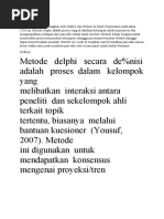 Metode Delphi dalam Pengambilan Keputusan | PDF