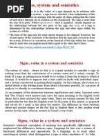 Ferdinand de Saussure's Theory of Sign | PDF | Concept | Semiotics