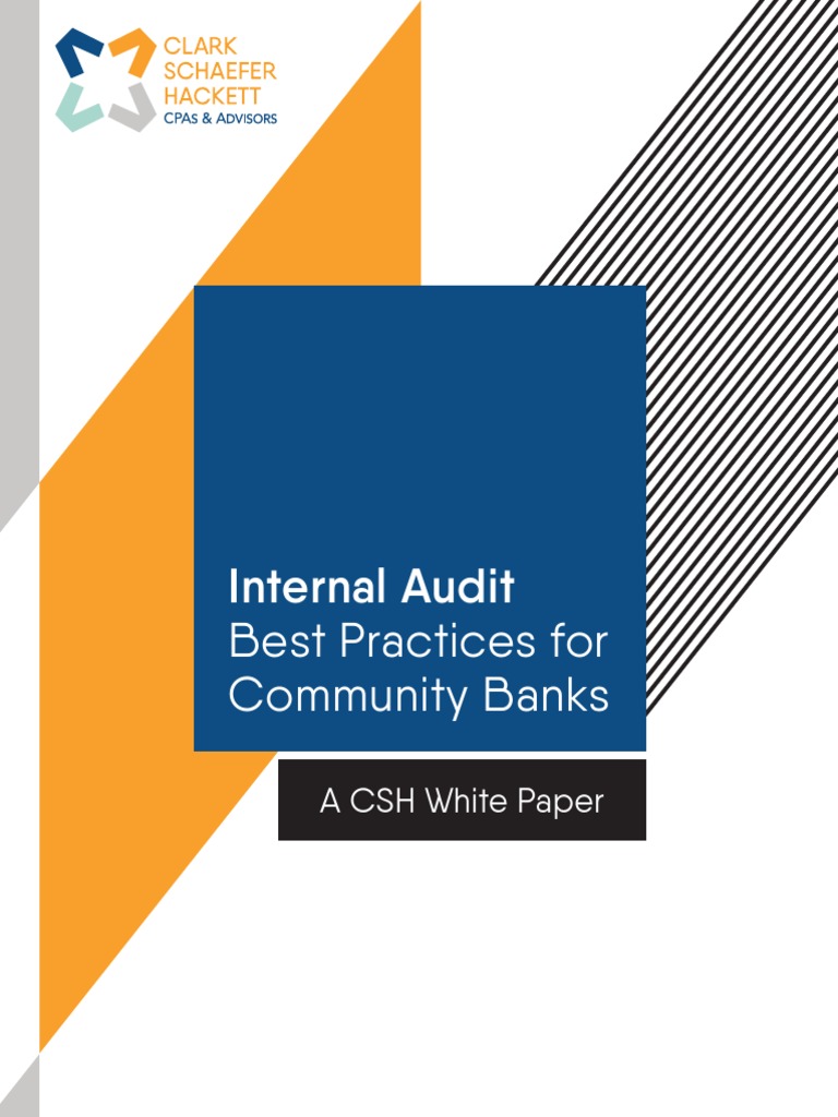 Internal Audit: Best Practices For Community Banks | PDF | Internal ...