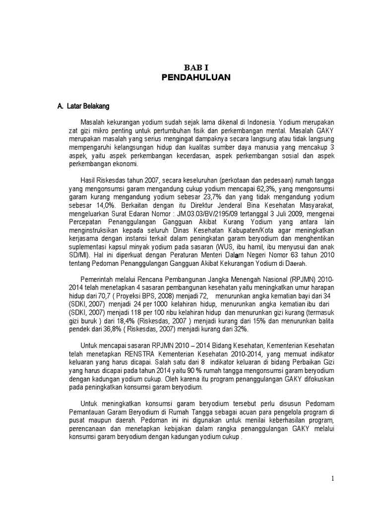 Pedoman Pemantauan Garam Iodium Di Tingkat Masyarakat | PDF
