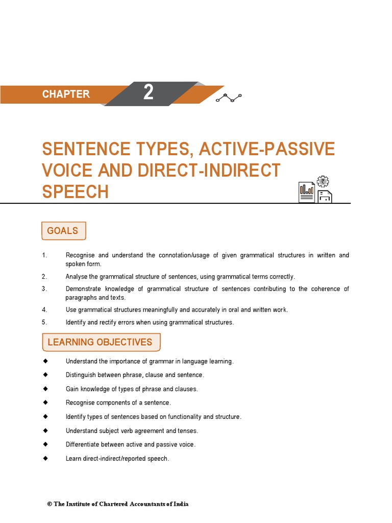 Sentence Types, Active-Passive Voice and Direct-Indirect Speech | PDF ...