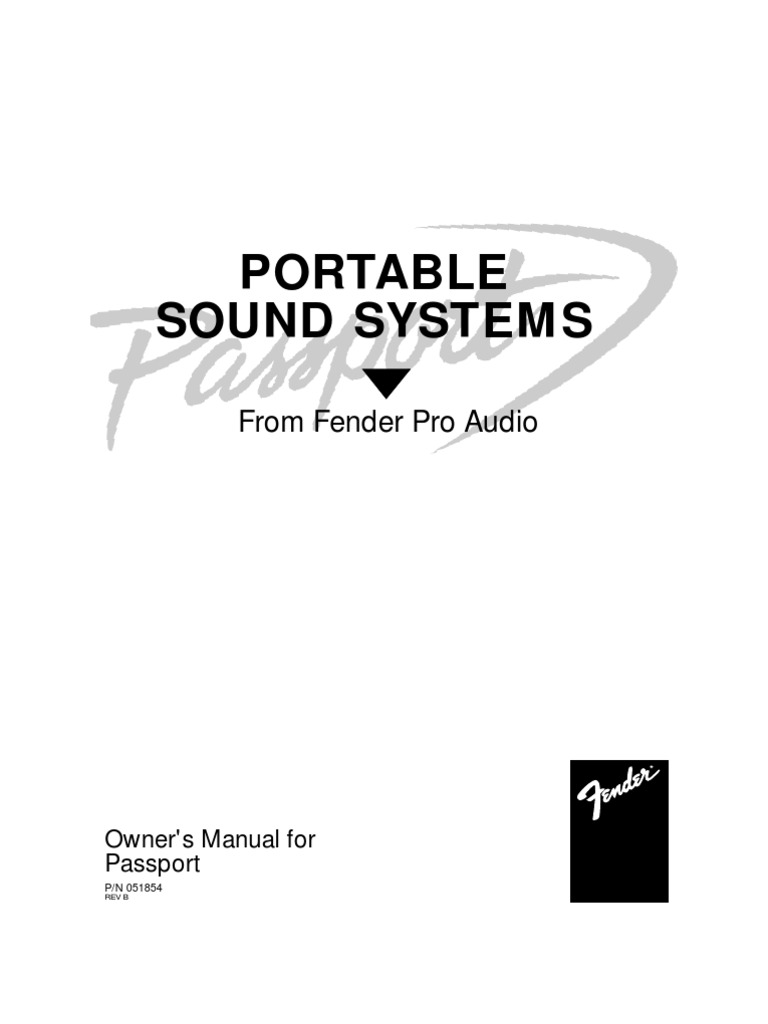 Passport P250 Manual | PDF | Equalization (Audio) | Microphone