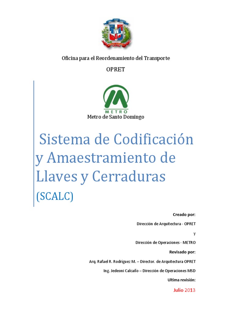 Sistema Codificación y Amaestramiento LLaves | PDF | Seguridad física