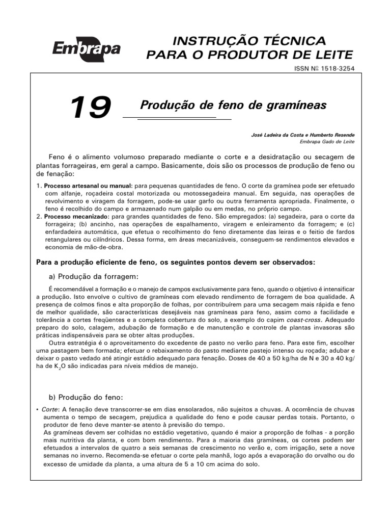 Produção de Feno | PDF | Feno | Agricultura