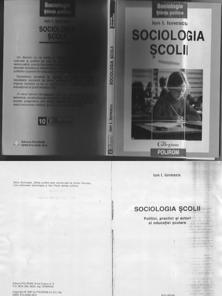 Sociologia Scolii, Ion IONESCU | PDF