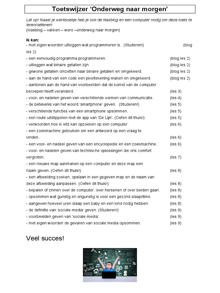 Toetswijzer Onderweg Naar Morgen | PDF