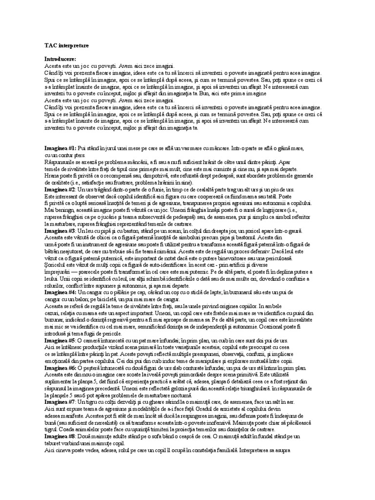TAC Interpretare | PDF