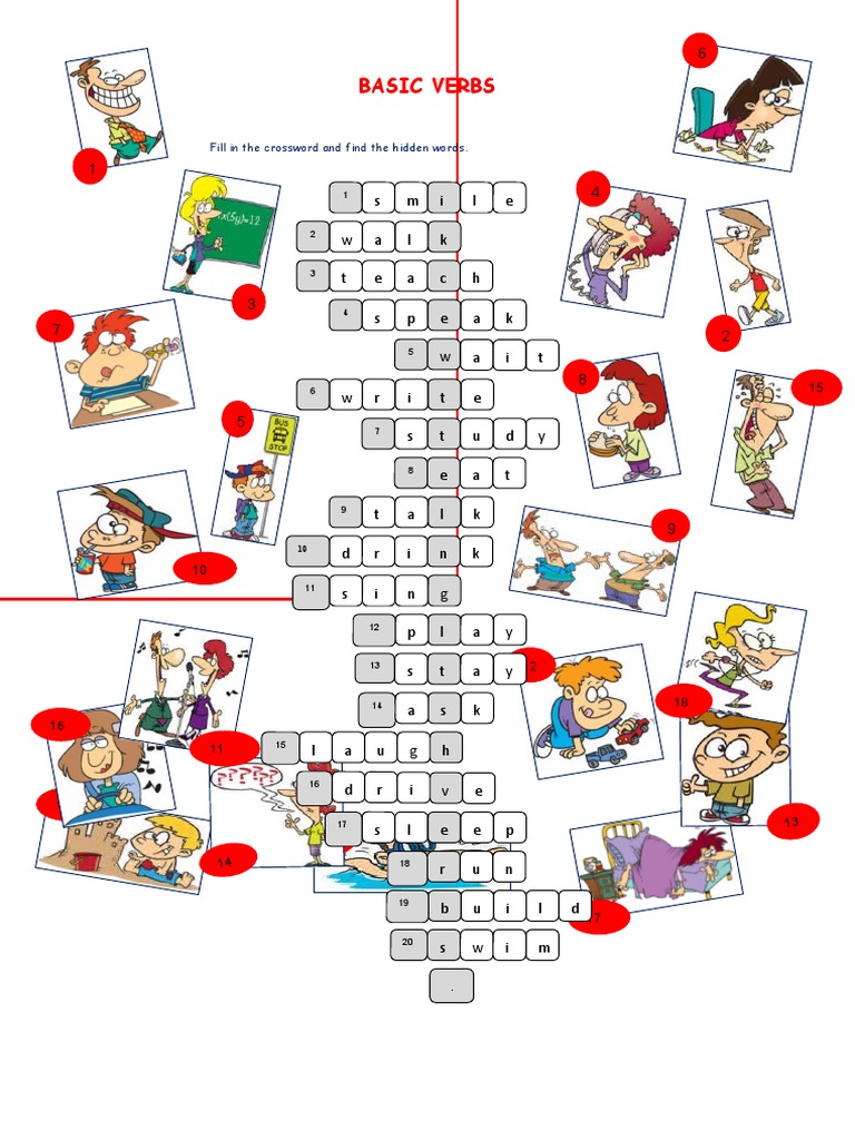 Basic-Verbs-Crossword-Puzzle-Crosswords - Solucionado | PDF ...