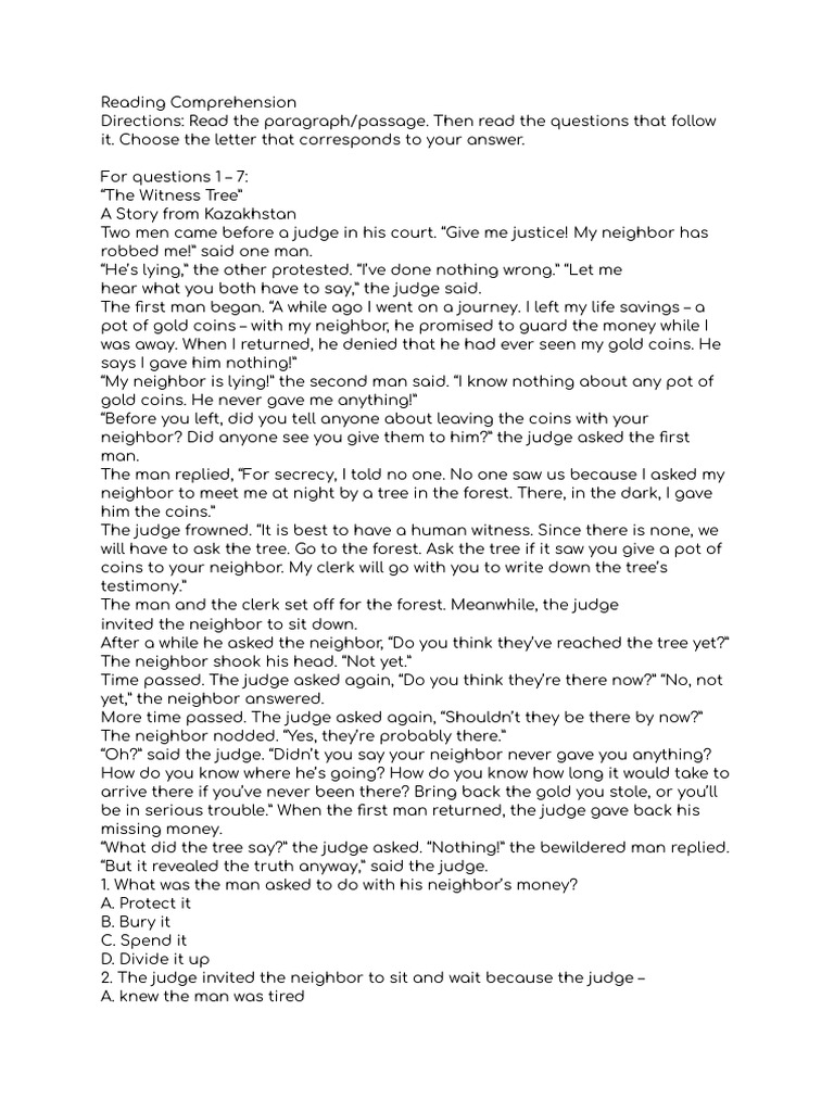 Reading Comprehension | PDF | Agriculture | Biodiversity