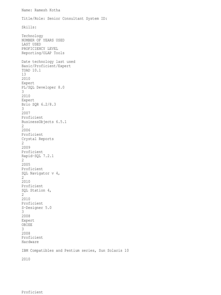 SQL Developer/Analyst | PDF | Oracle Database | Pl/Sql