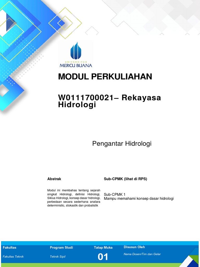 Pengantar Rekayasa Hidrologi Dasar | PDF