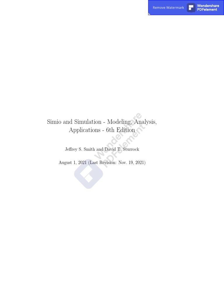 Simio and Simulation 6e | PDF | Simulation | Conceptual Model