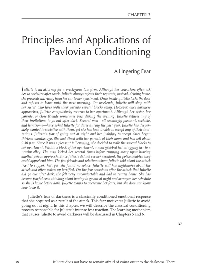 Principle and Applications of Pavlovian Conditioning | PDF | Classical ...